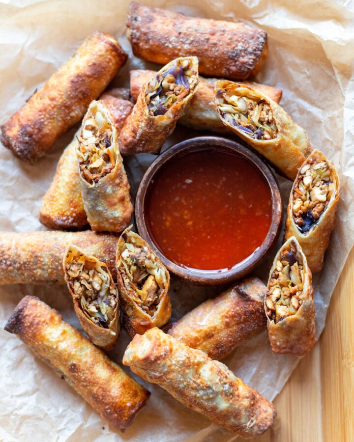 Easy Air-fried Vegan Eggrolls - BetterFoodGuru