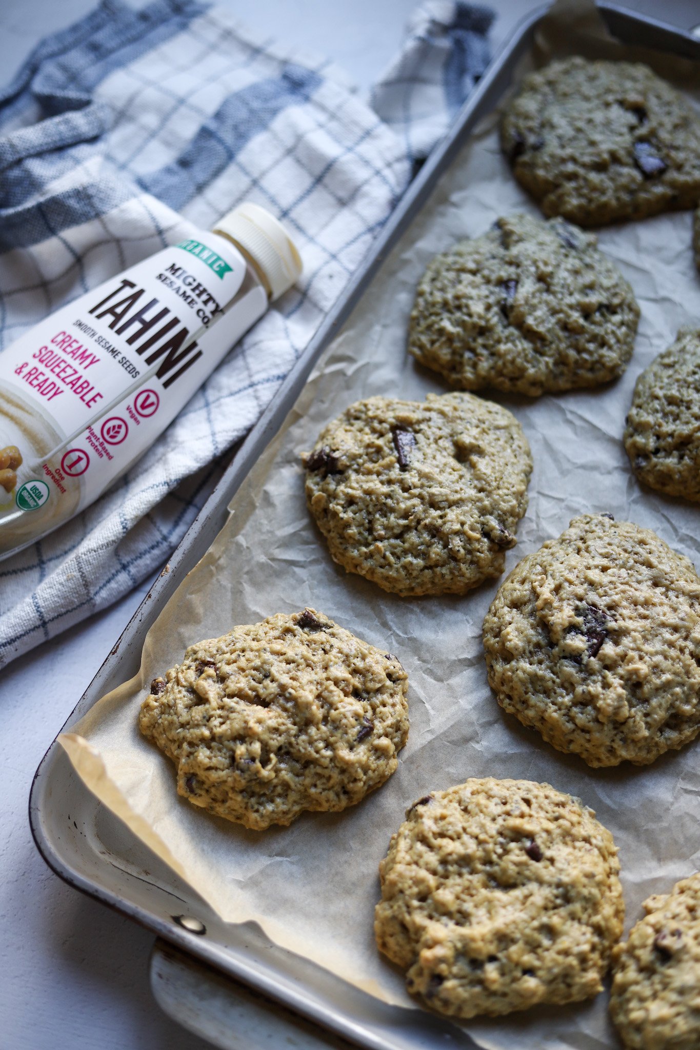 Tahini Chocolate Chip Cookies - BetterFoodGuru