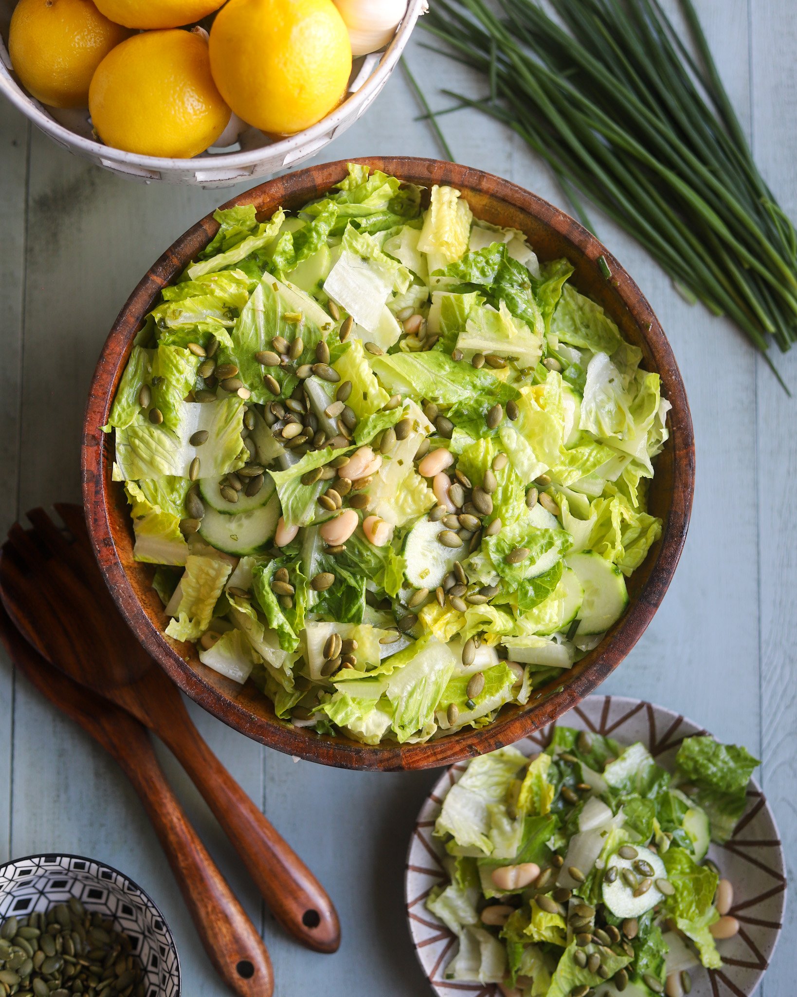 Easy Romaine Heart Salad with White Beans - BetterFoodGuru