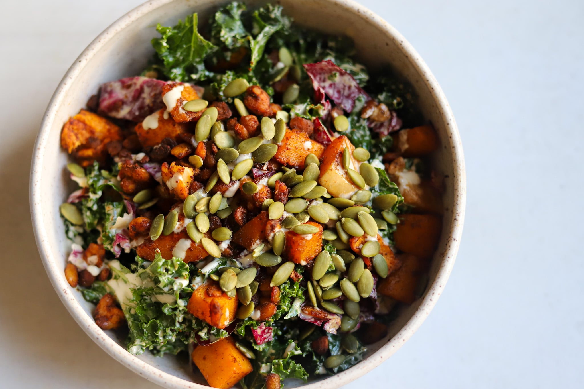 Vegan Fall Harvest Salad with Autumn Veggies, and Smoky Tempeh ...